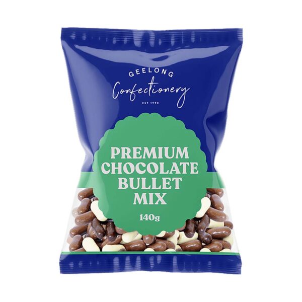 Premium Chocolate Bullet Mix 140g x 12 – Geelong Confectionery